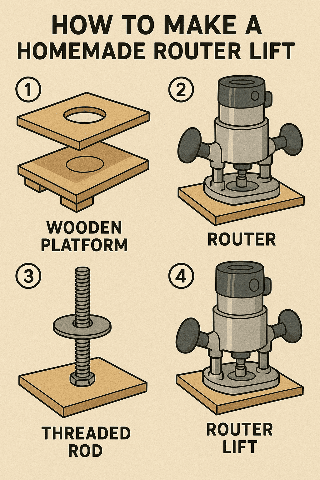 How To Make A Homemade Router Lift - Toolsmet